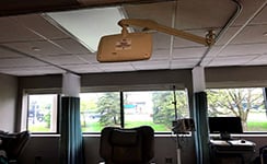 Personal Arm-Mounted healthcare TVs