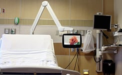 Personal Arm-Mounted healthcare TVs
